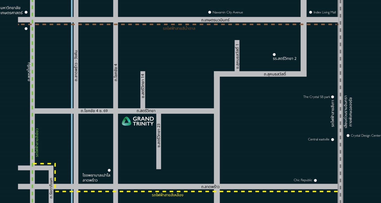 ติดต่อเรา - Grandtrinity โครงการบ้านสไตล์โมเดิร์น